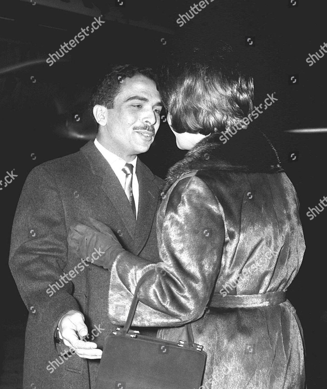 Princess Muna Greets Her Husband King Editorial Stock Photo - Stock ...