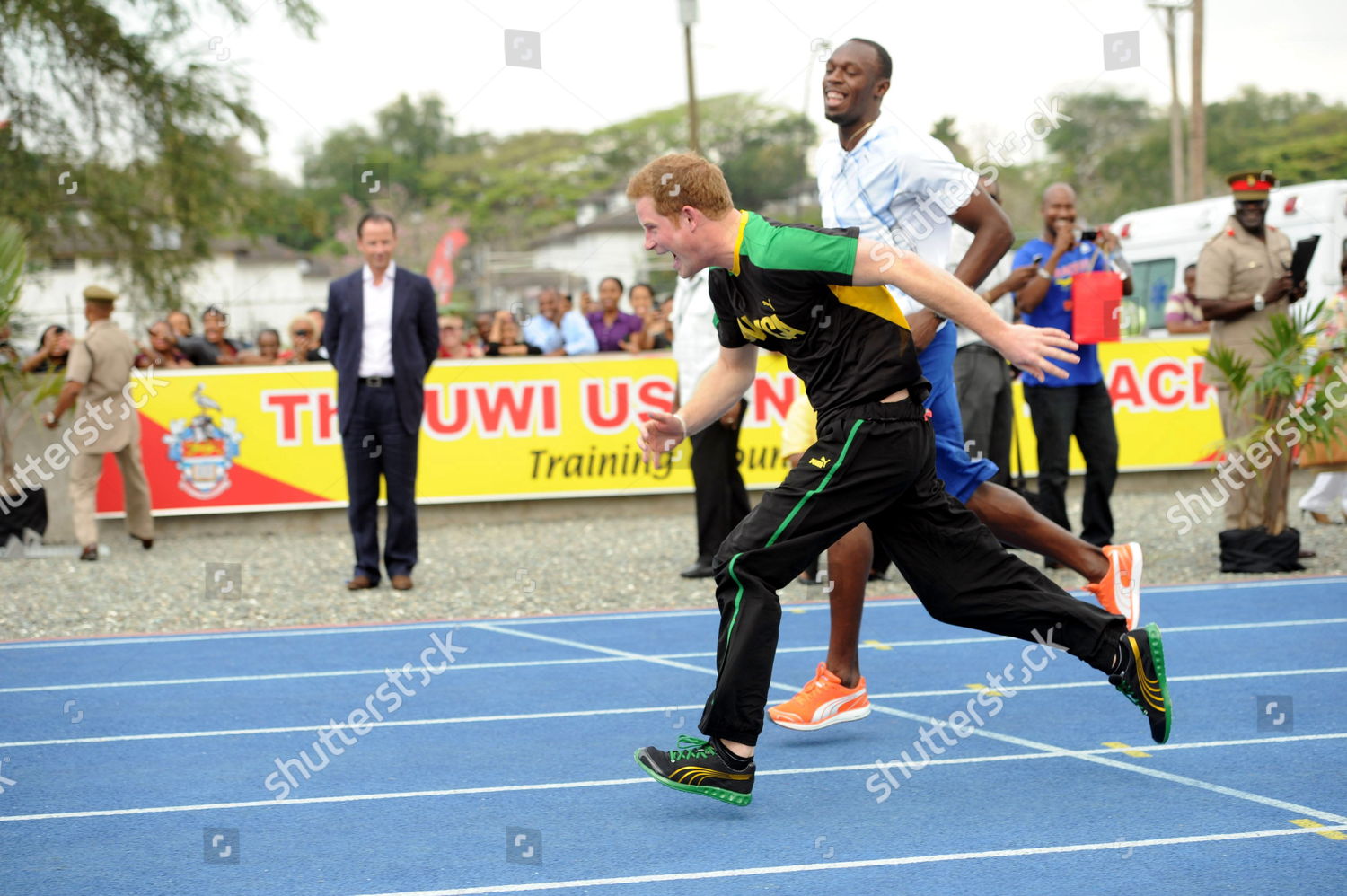 Britains Prince Harry Front Competes Jamaican Editorial Stock Photo ...