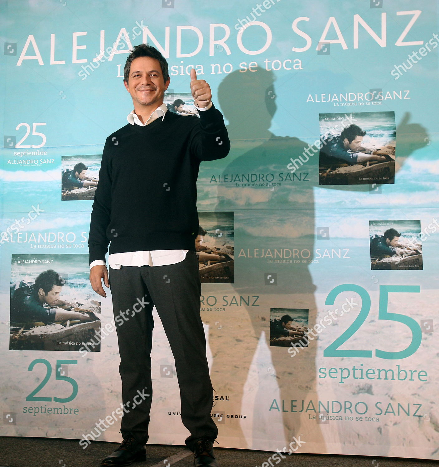 Spanish Musician Alejandro Sanz Poses During Editorial Stock Photo ...
