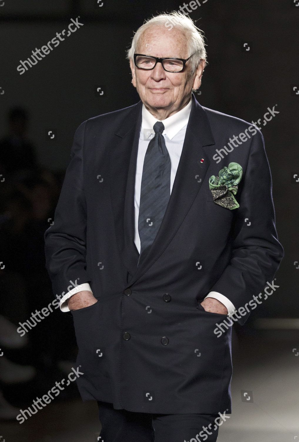 French Designer Pierre Cardin Takes Catwalk Editorial Stock Photo ...