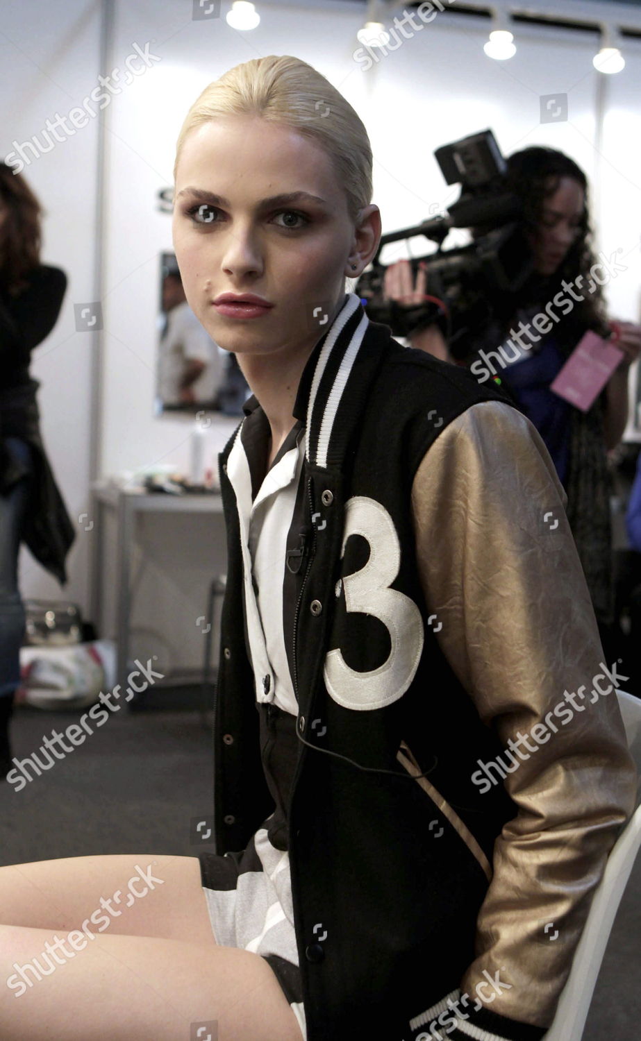 Australian Androgynous Model Andrej Pejic Sits Editorial Stock Photo ...