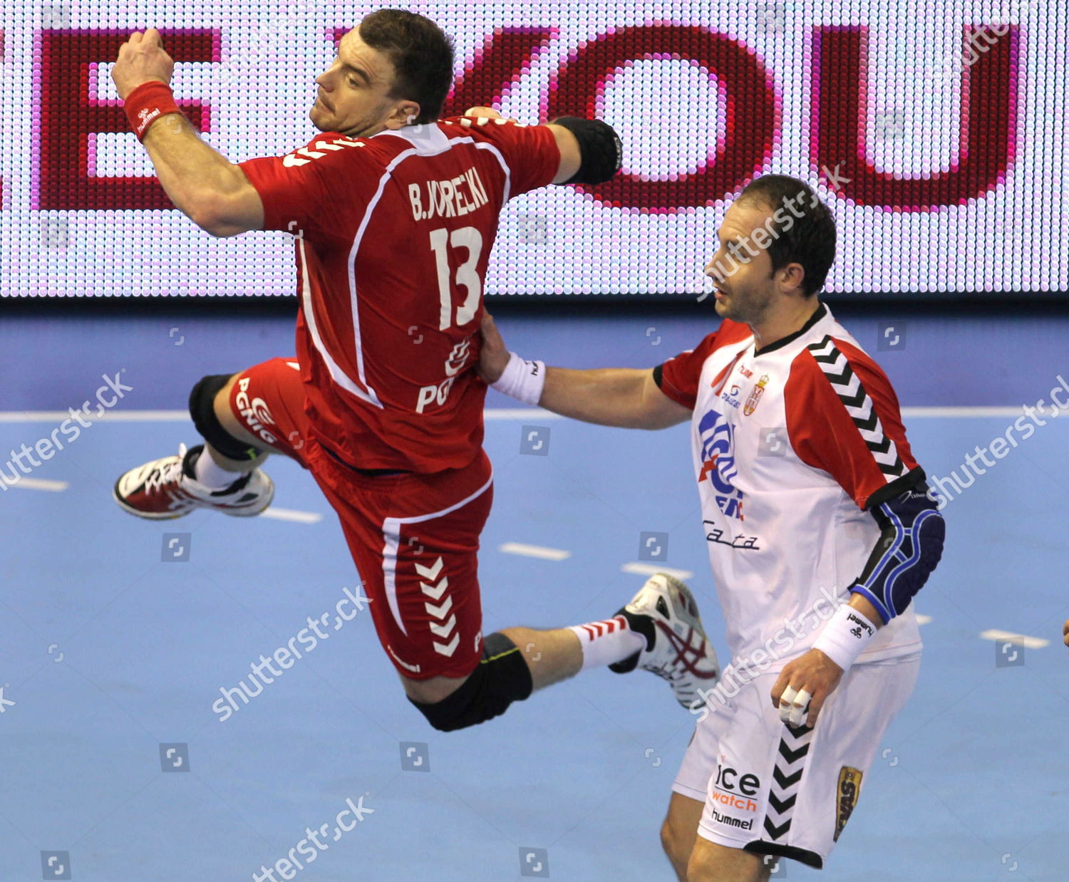 Serbian Pivot Alem Toskic R Defends Editorial Stock Photo - Stock Image ...