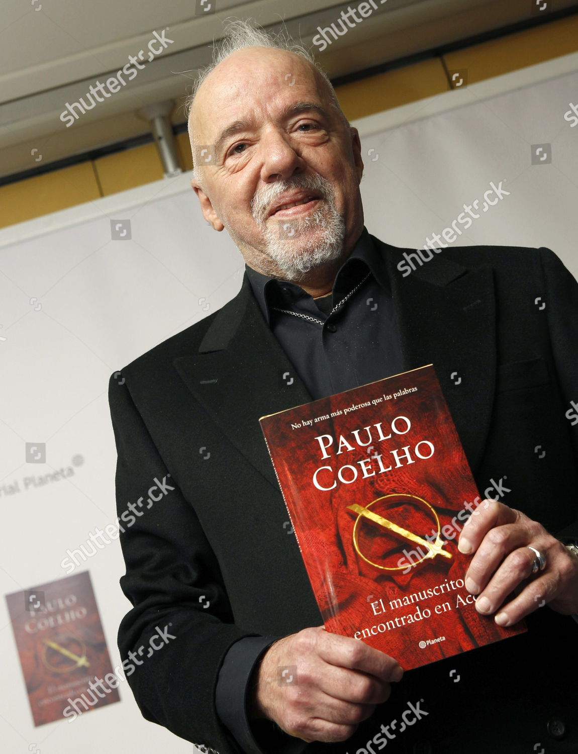 Brazilian Novelist Paulo Coelho Poses Media Editorial Stock Photo ...