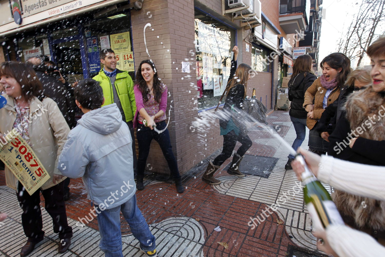 Several Winners Celebrate Next Lottery Outlet Editorial Stock Photo ...