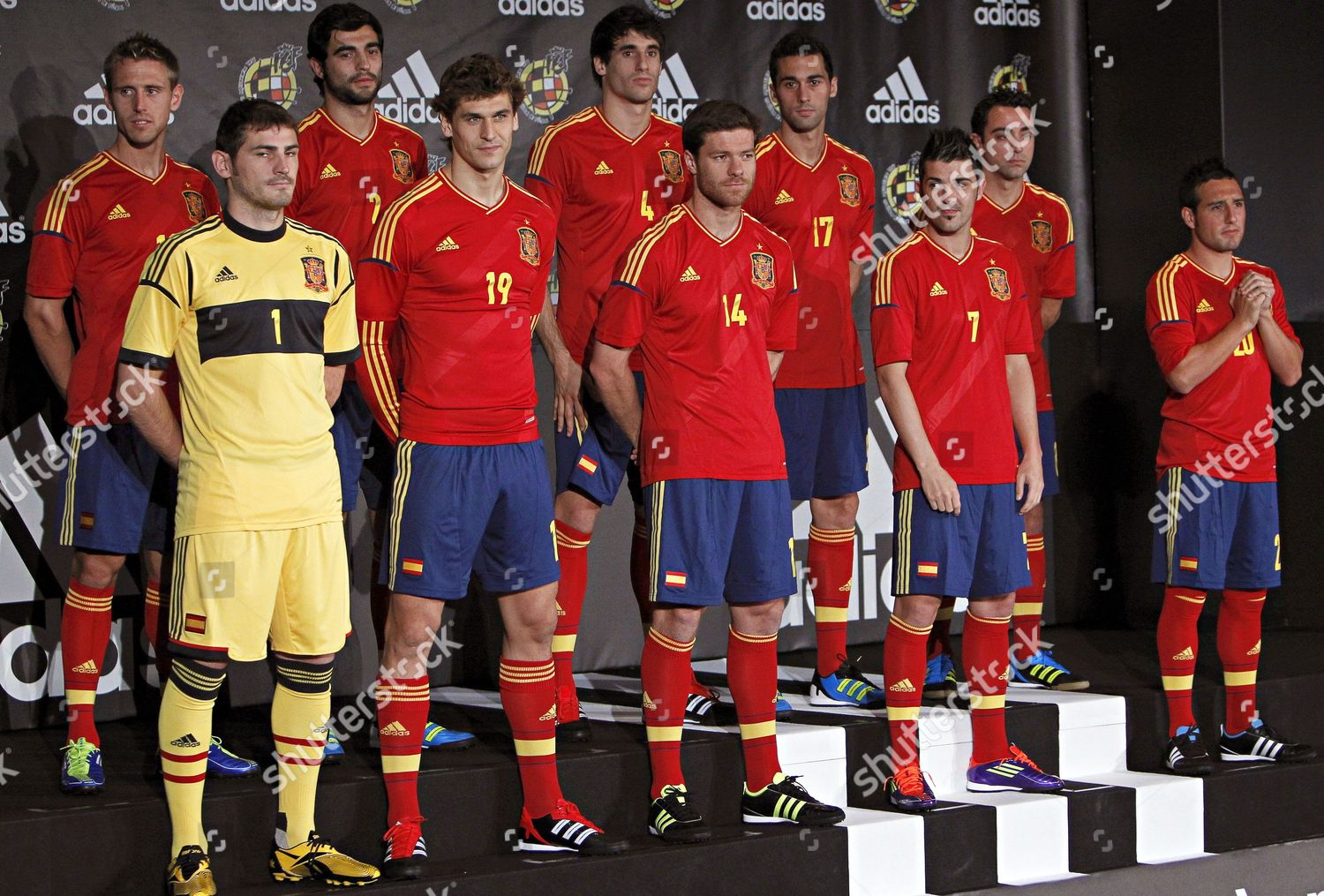 Spanish National Soccer Team Players Front Editorial Stock Photo ...
