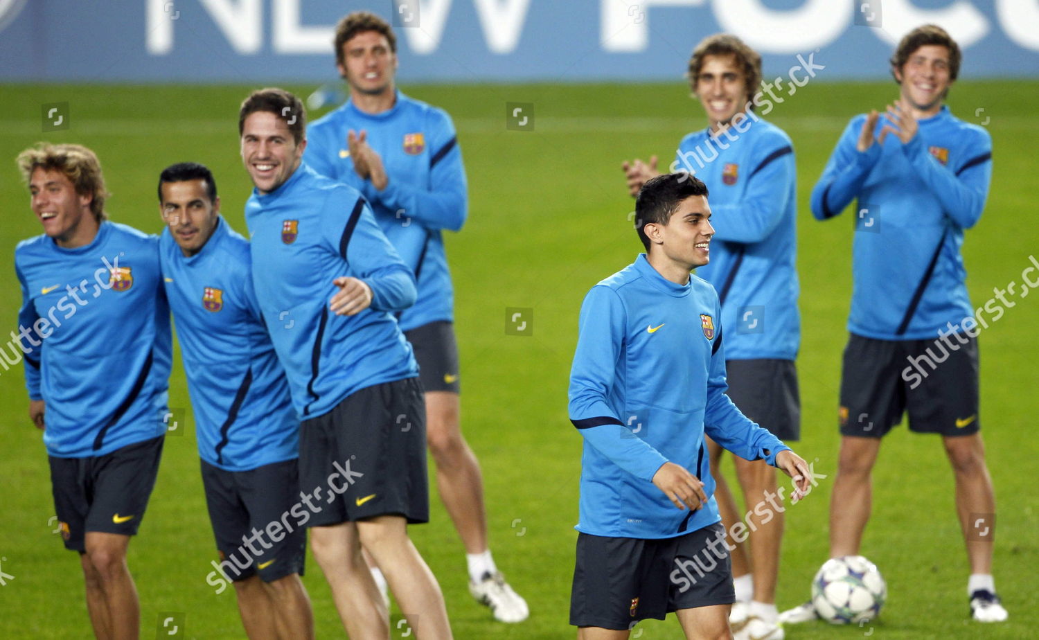 Fc Barcelonas Players During Training Session Editorial Stock Photo ...