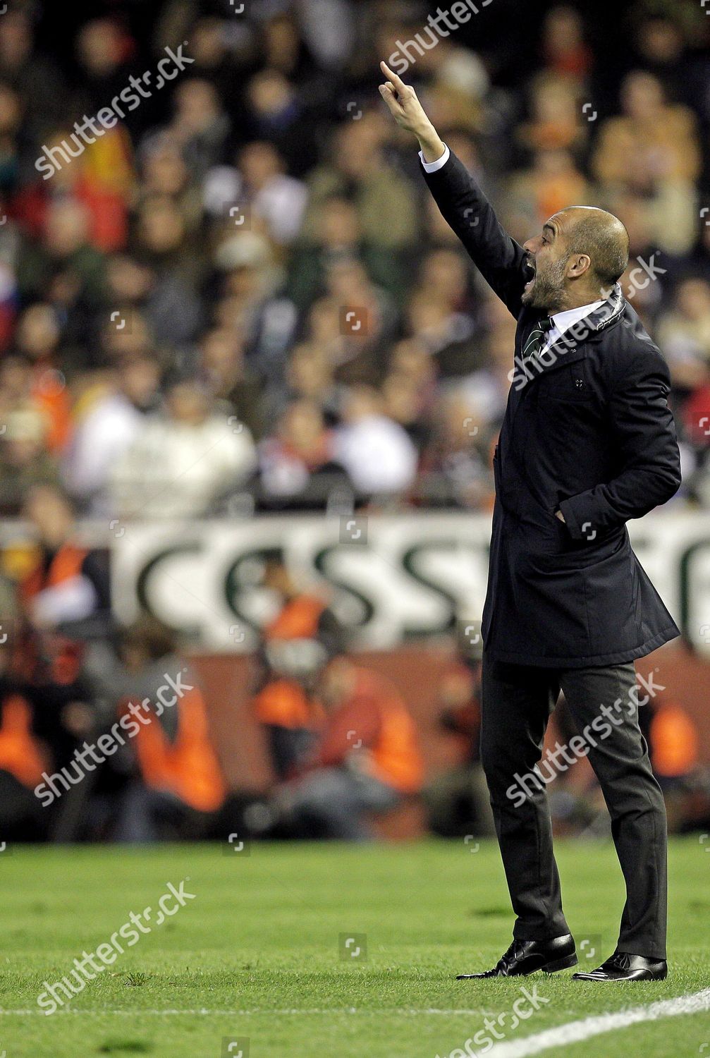 Fc Barcelonas Coach Pep Guardiola Gives Editorial Stock Photo - Stock ...