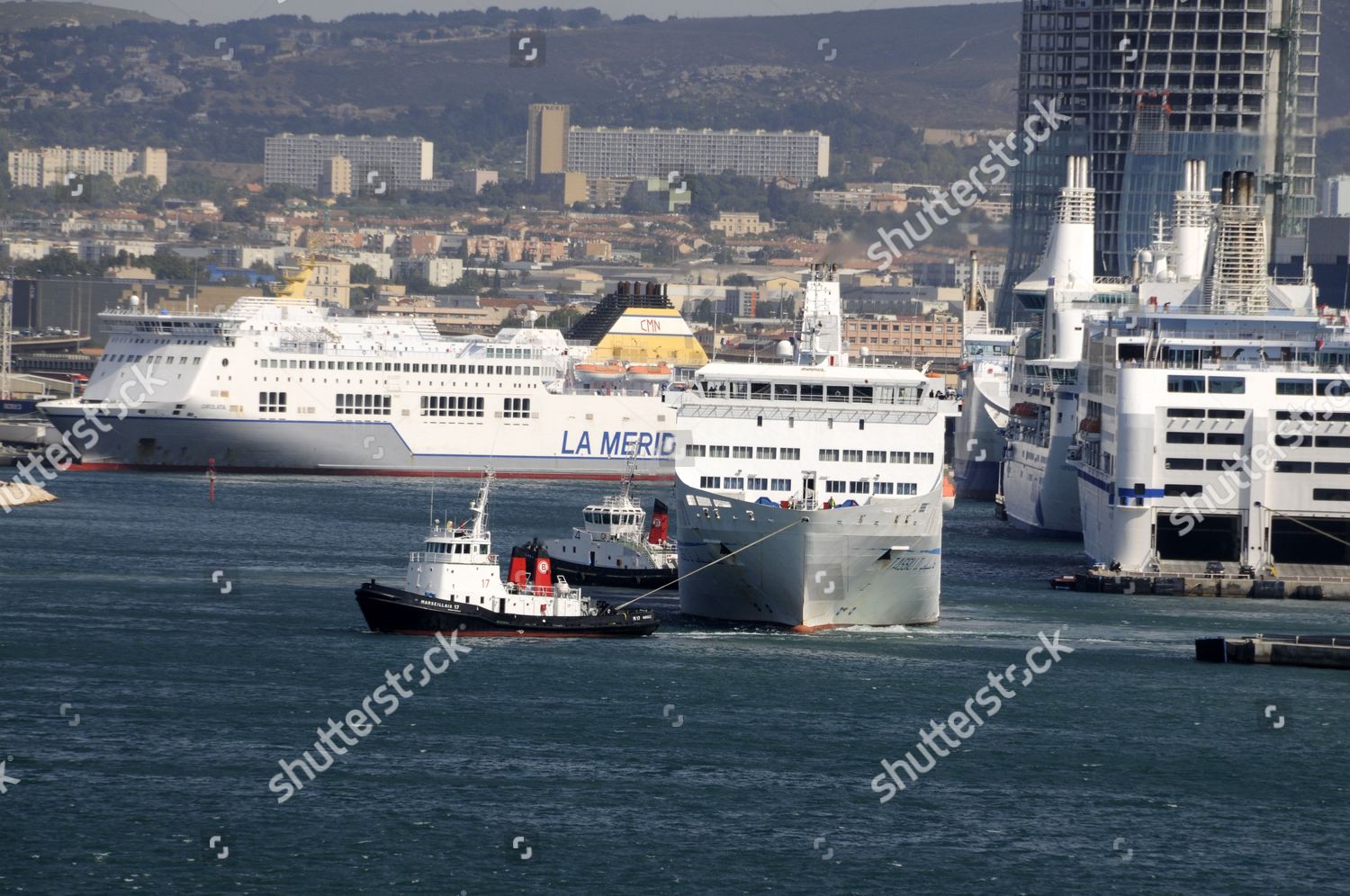 Passenger Ship Being Escorted By Two Editorial Stock Photo - Stock ...