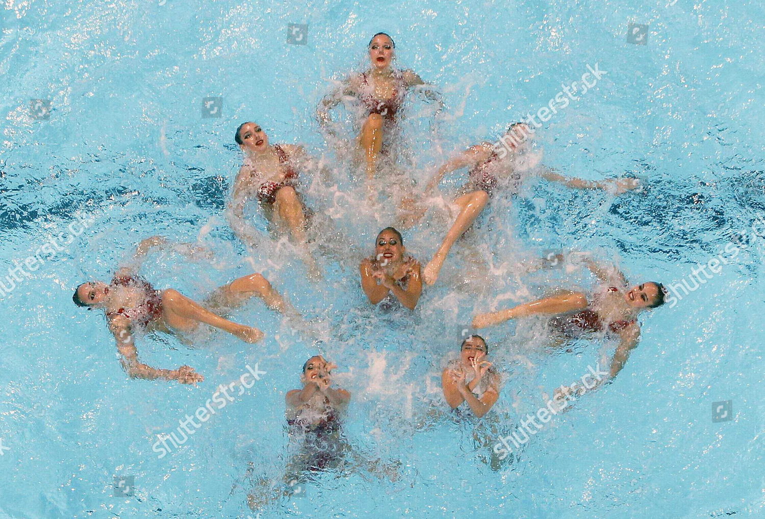 Team Spain Compete During Synchronized Swimming Editorial Stock Photo ...