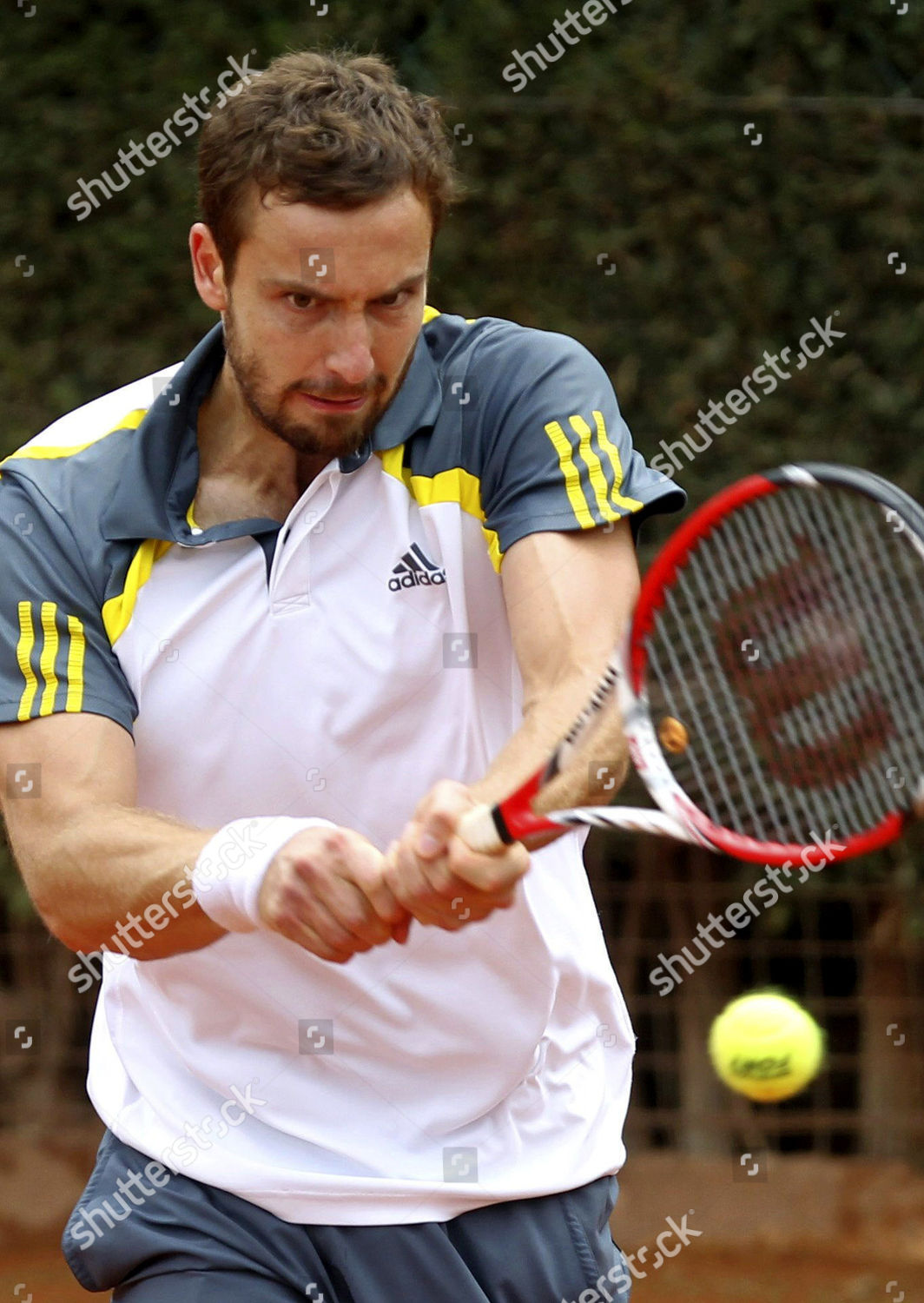 Latvian Tennis Player Ernest Gulbis Returns Editorial Stock Photo ...