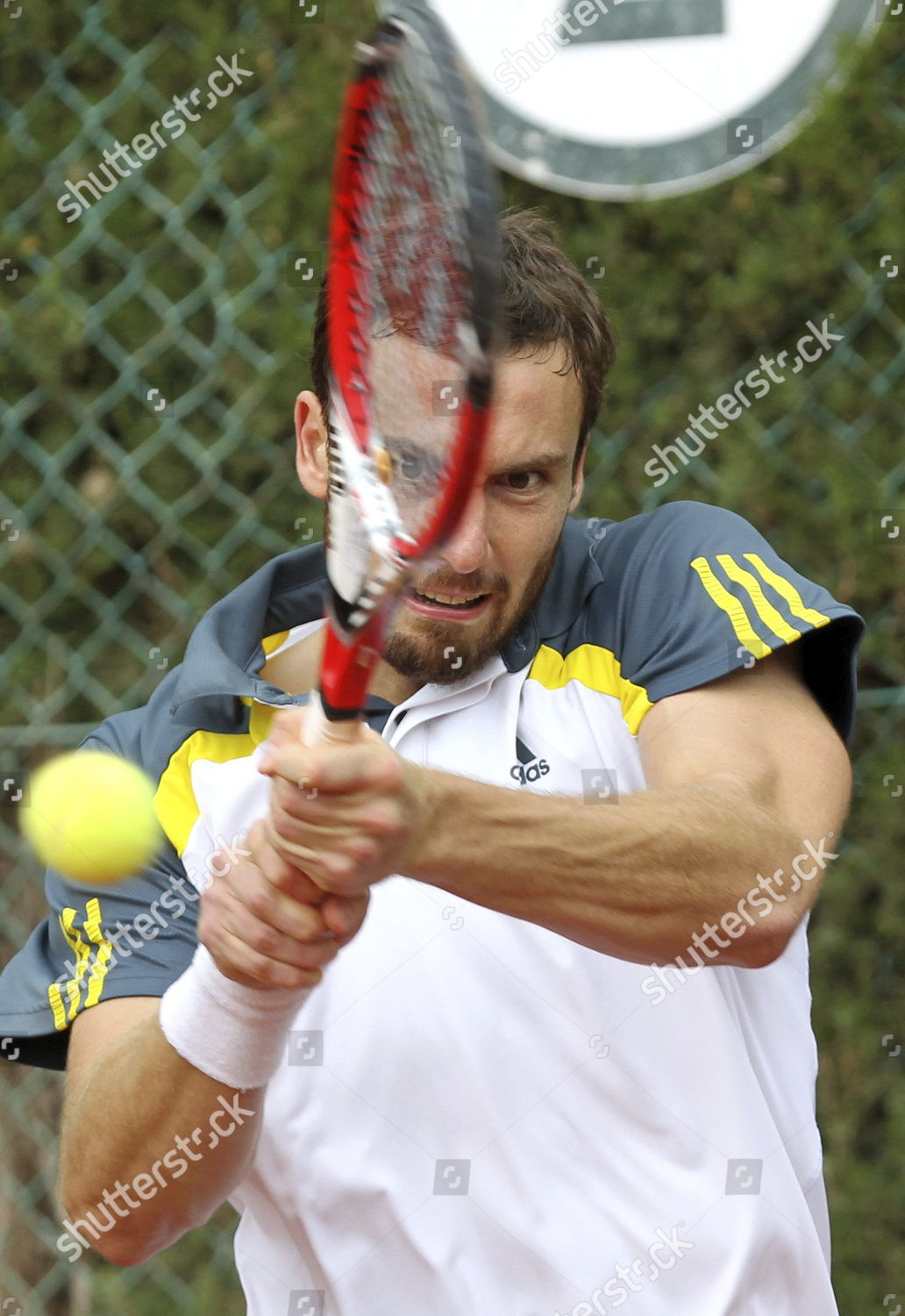 Latvian Tennis Player Ernest Gulbis Returns Editorial Stock Photo ...