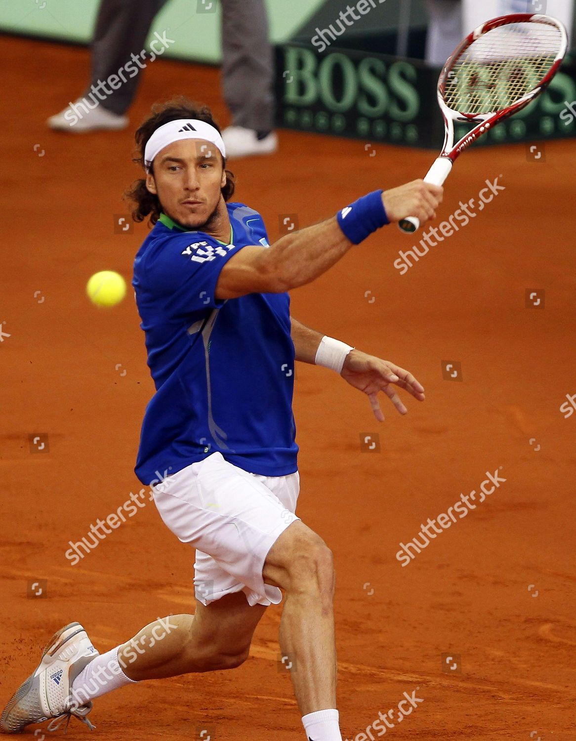 Argentinian Tennis Player Juan Monaco Returns Editorial Stock Photo ...