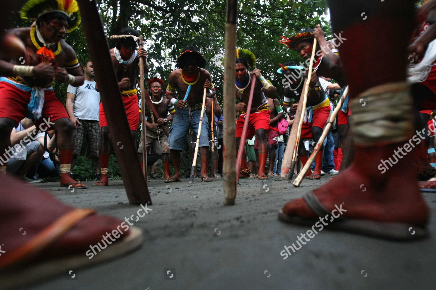 Indios Dance During Inauguration Ceremony Indigenous Editorial Stock ...
