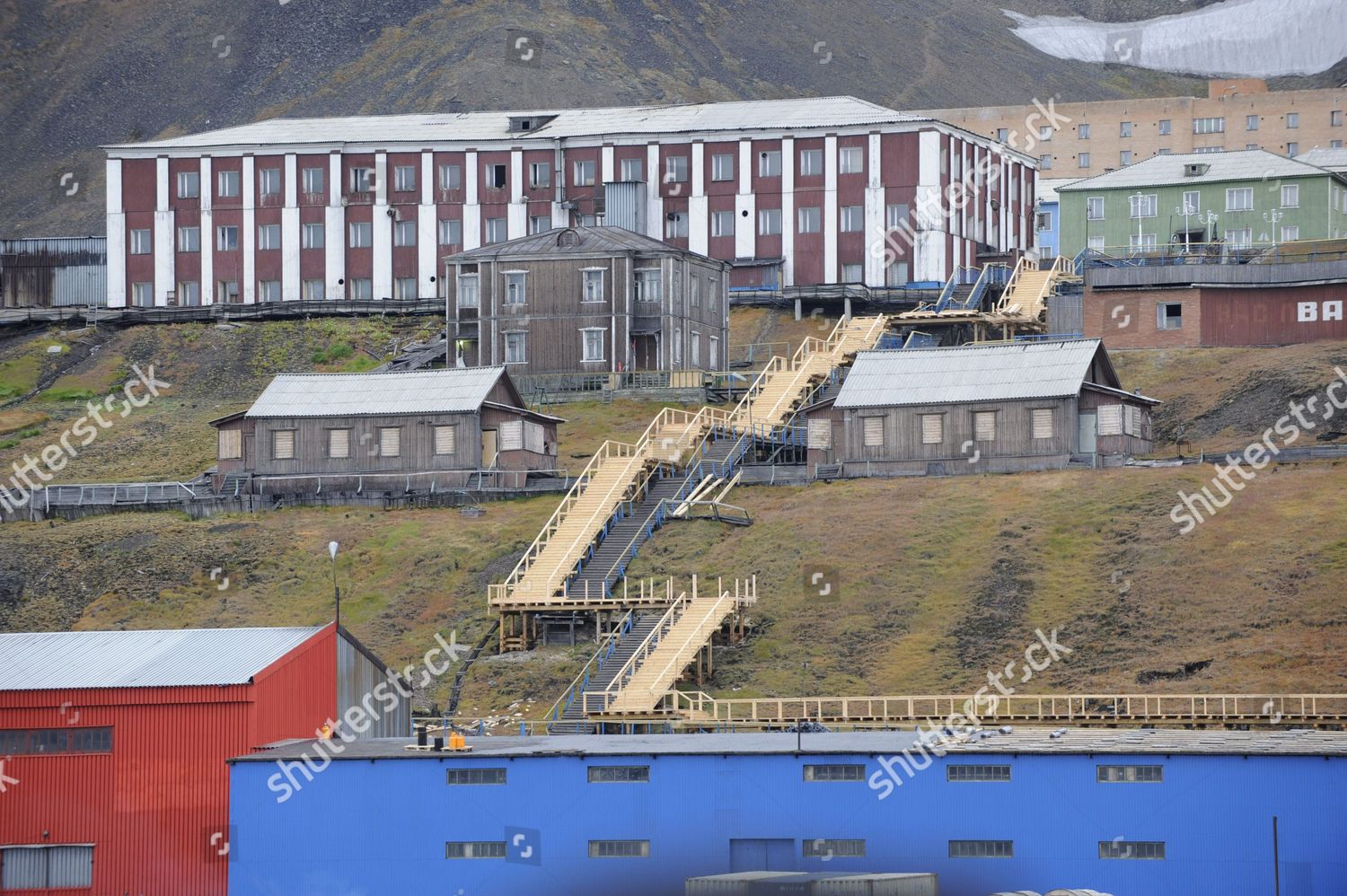 Russian Coal Mining Community Barentsburg Spitsbergen Editorial Stock ...