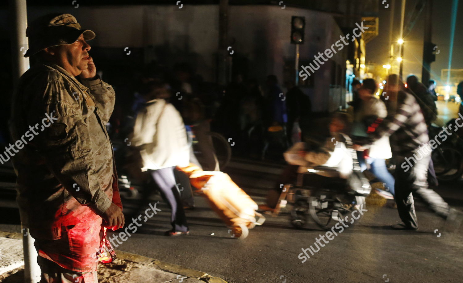 Group People During Evacuation Towards Higher Editorial Stock Photo ...