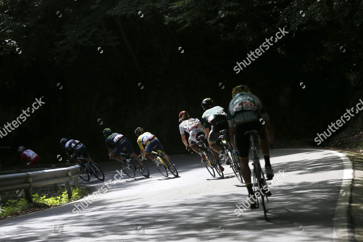 Pack Cyclists Action During 14th Stage Editorial Stock Photo - Stock ...