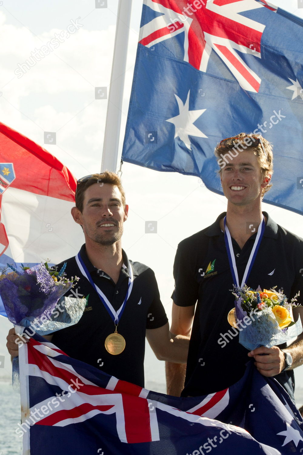 Australian Sailors Mathew Belcher L William Editorial Stock Photo ...