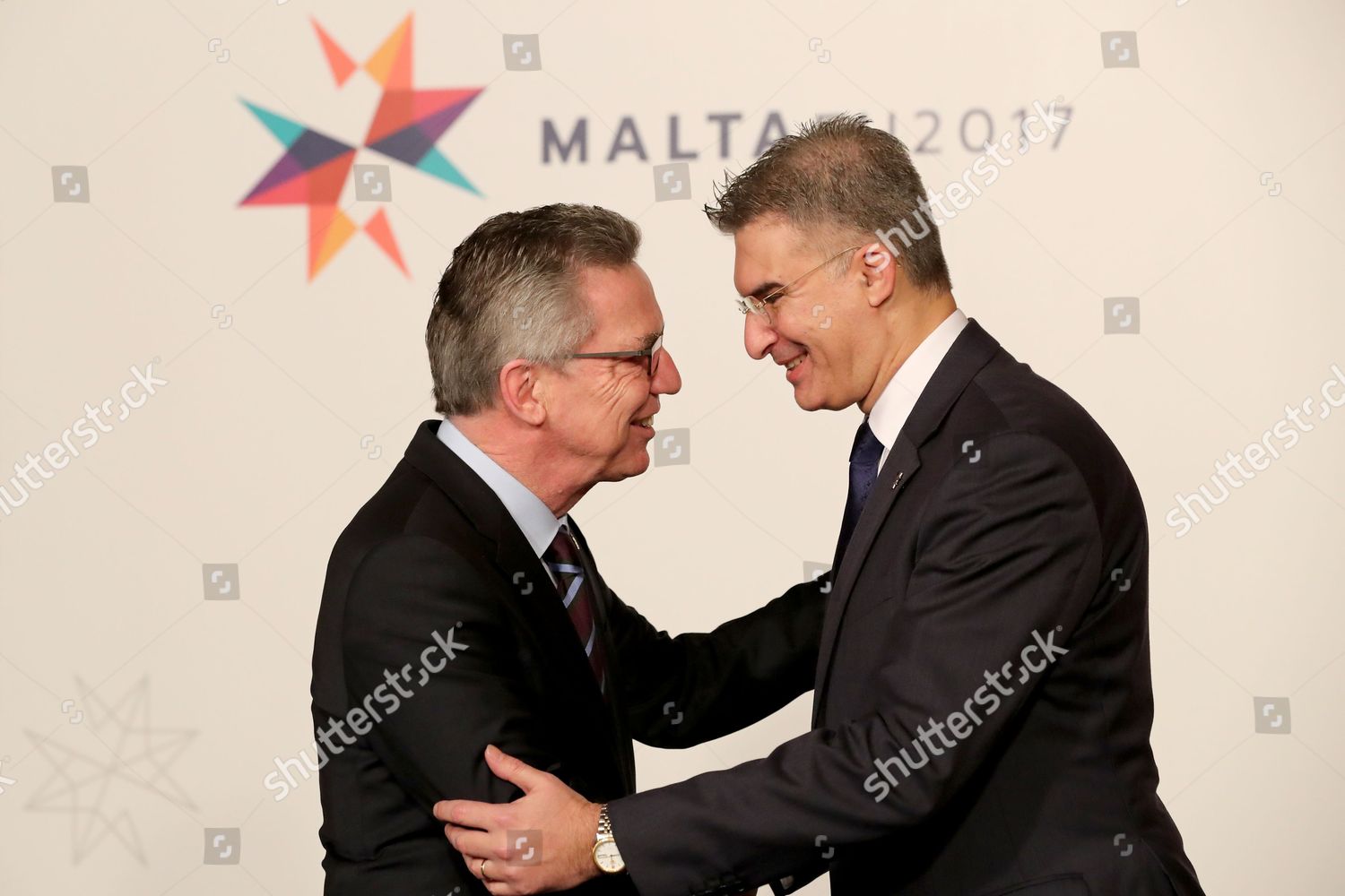 Thomas De Maiziere Carmelo Abela Editorial Stock Photo - Stock Image ...