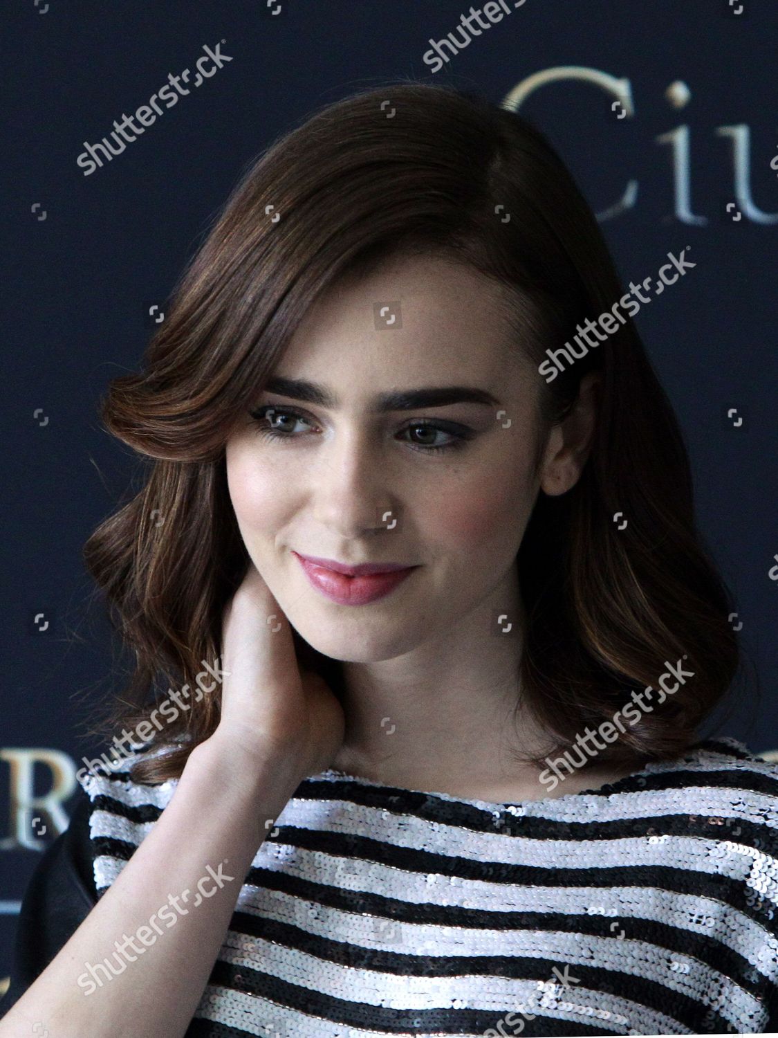 BRITISH ACTRESS LILY COLLINS POSES PHOTOGRAPHS Editorial Stock Photo ...