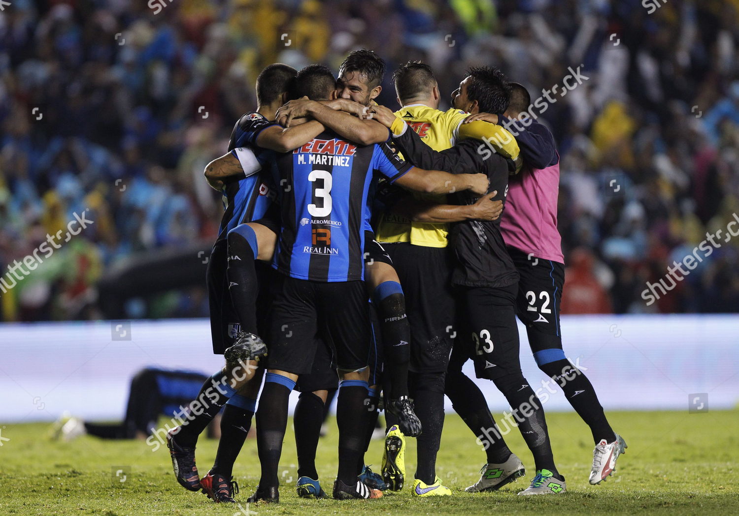 Queretaro Gallos Blancos Players Celebrate Their Editorial Stock Photo ...