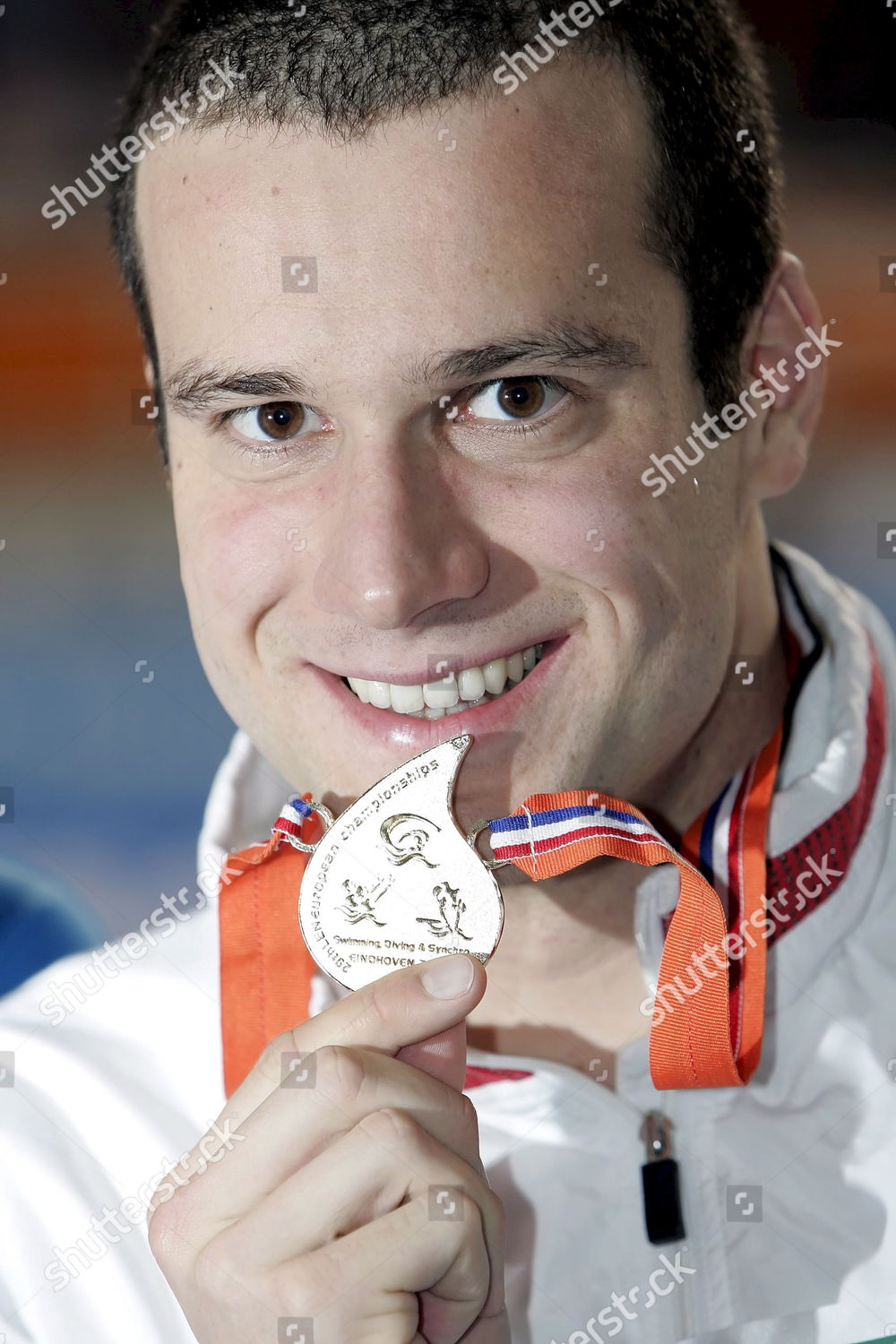 Austrias Markus Rogan Poses His Gold Editorial Stock Photo - Stock ...