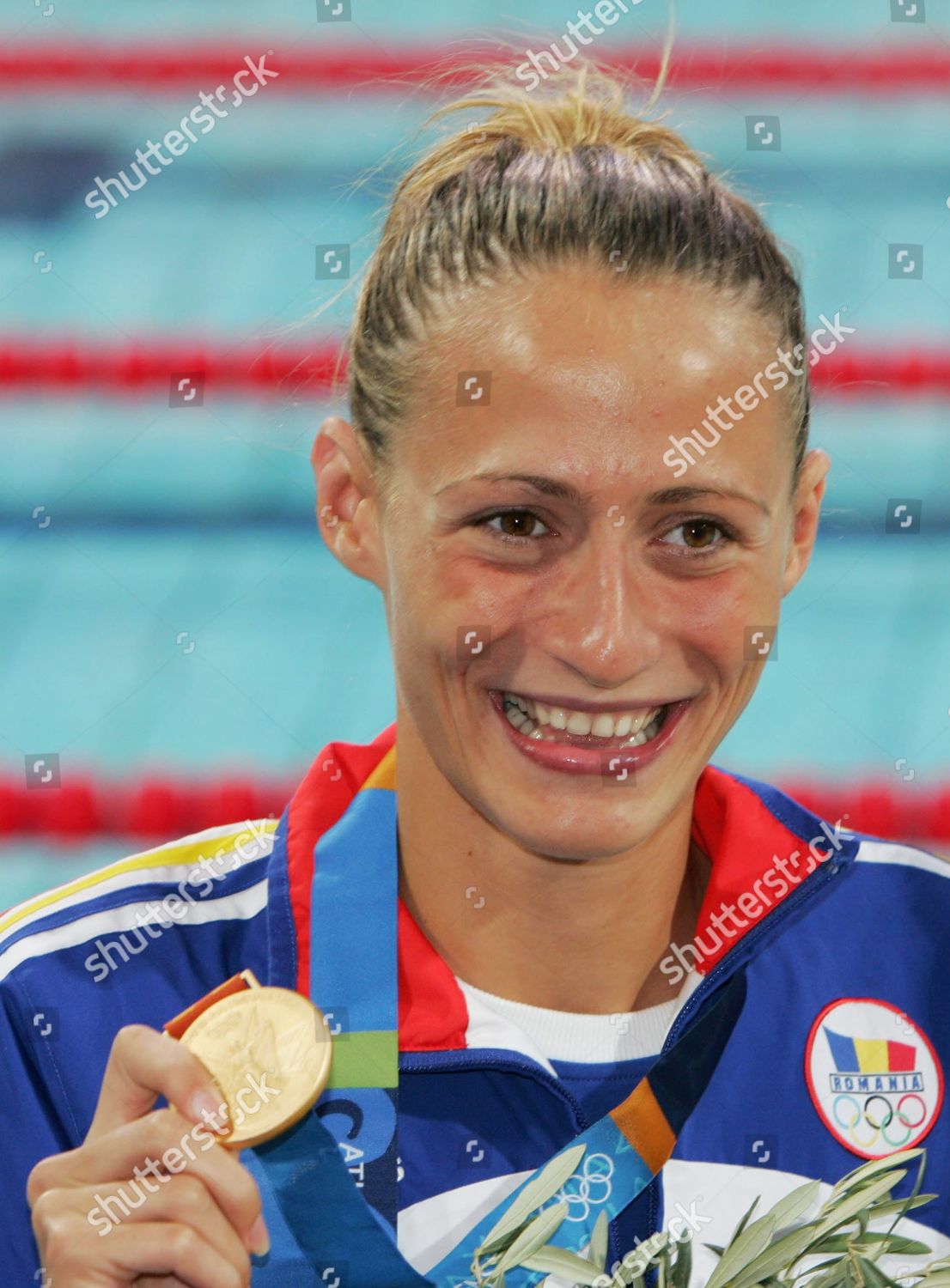 CAMELIA POTEC ROMANIA SHOWS HER GOLD Editorial Stock Photo - Stock ...
