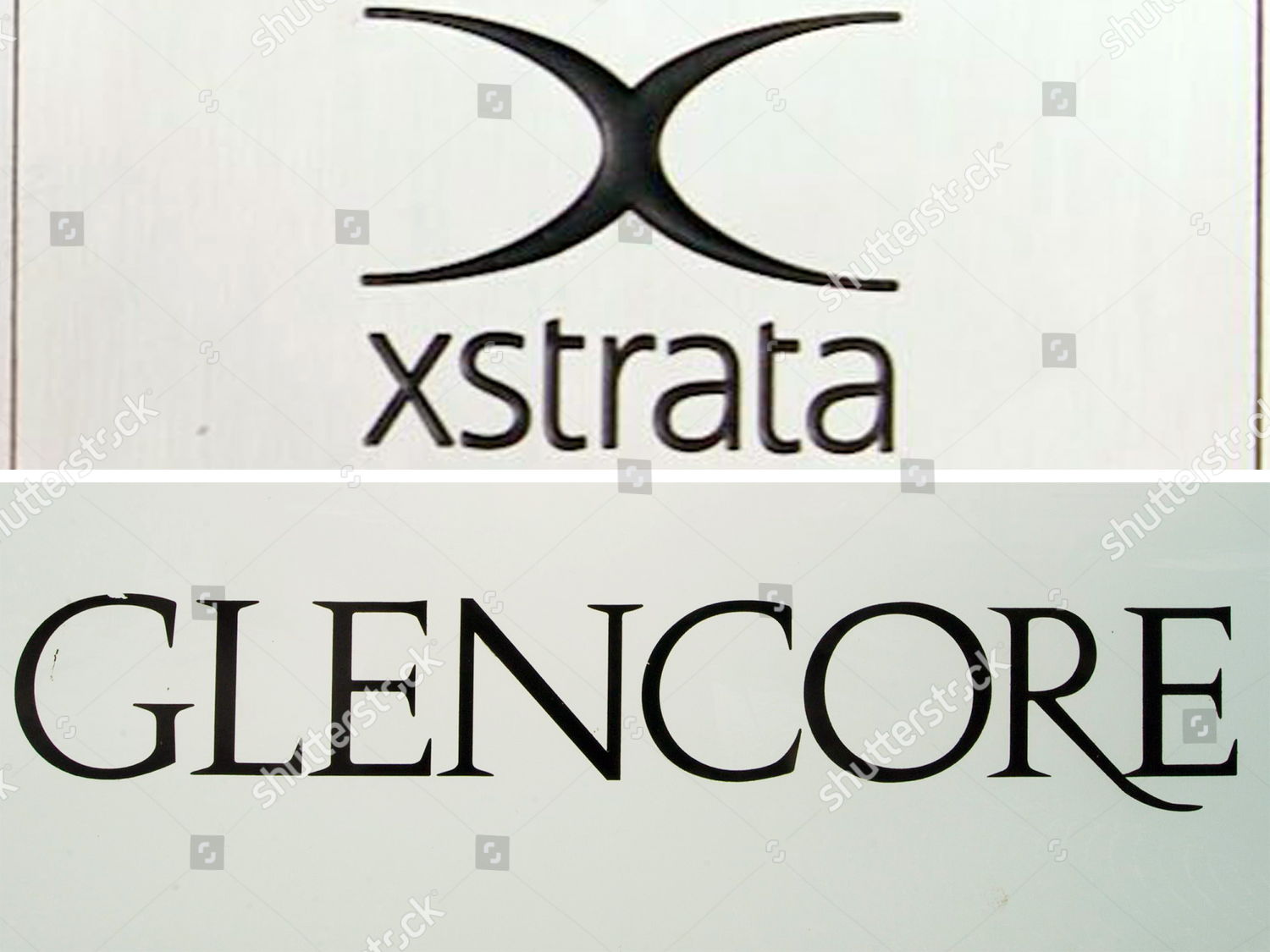 Combined Image Company Logos Xstrata Glencore Editorial Stock Photo ...