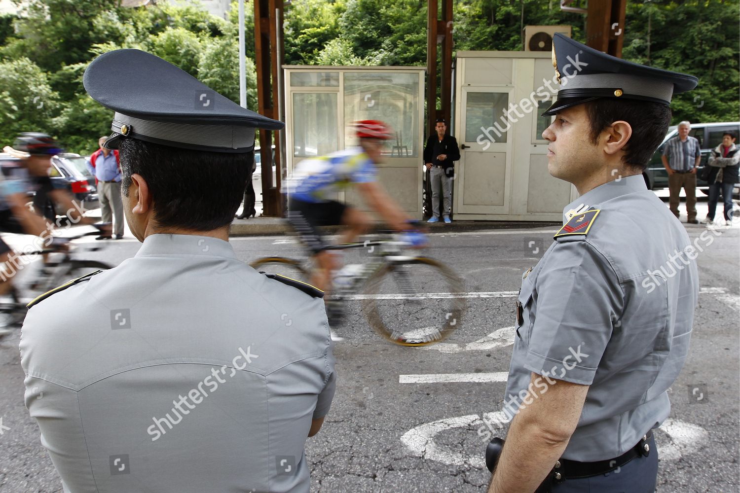 Riders Cross Border Italy Switzerland Gondo Editorial Stock Photo ...