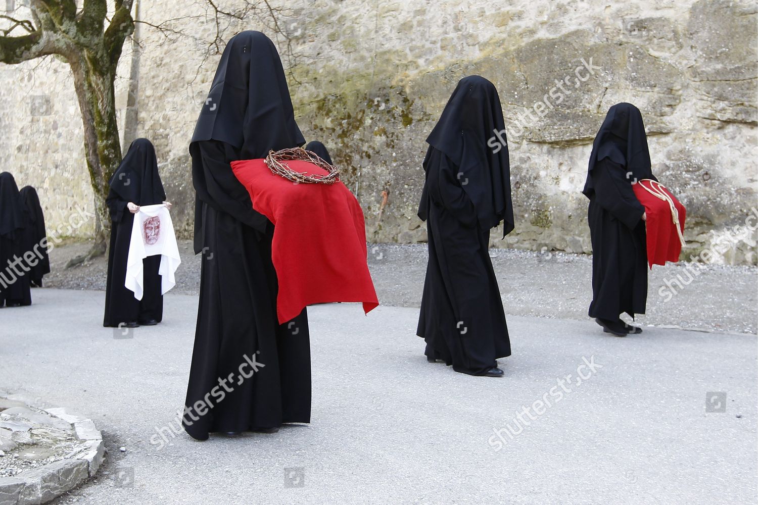 Veiled Women Known Les Pleureuses Mourning Editorial Stock Photo ...
