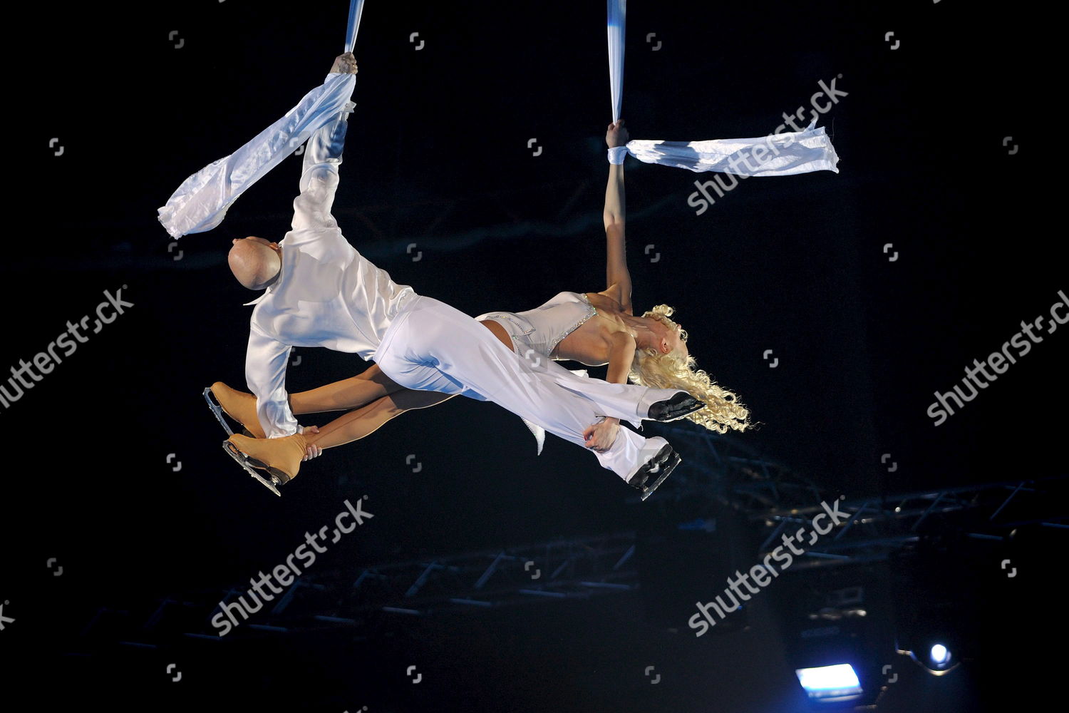 Russian Figure Skaters Alexander Chesna Left Editorial Stock Photo ...