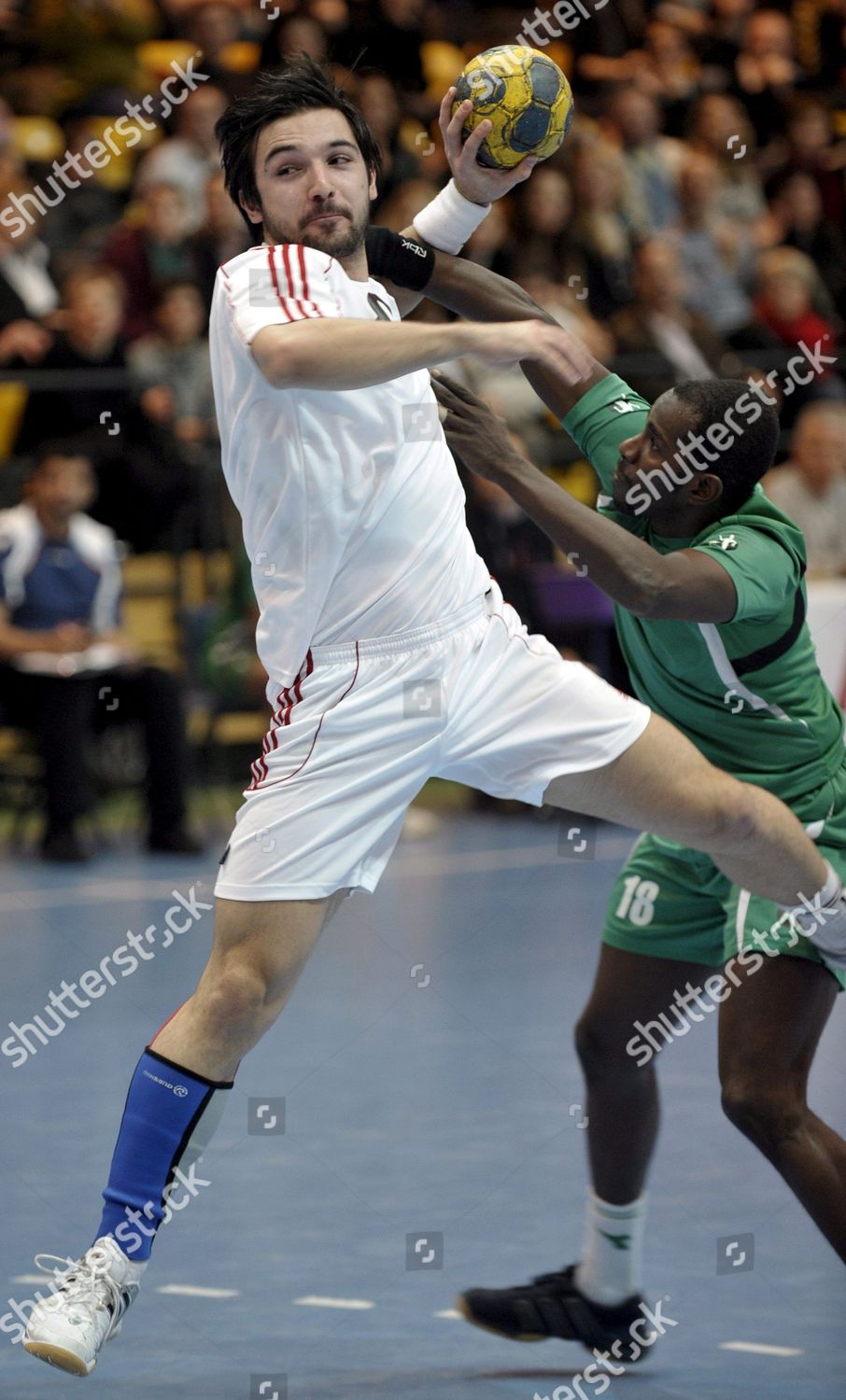 Switzerlands Marko Vukelic L Fights Ball Editorial Stock Photo - Stock ...