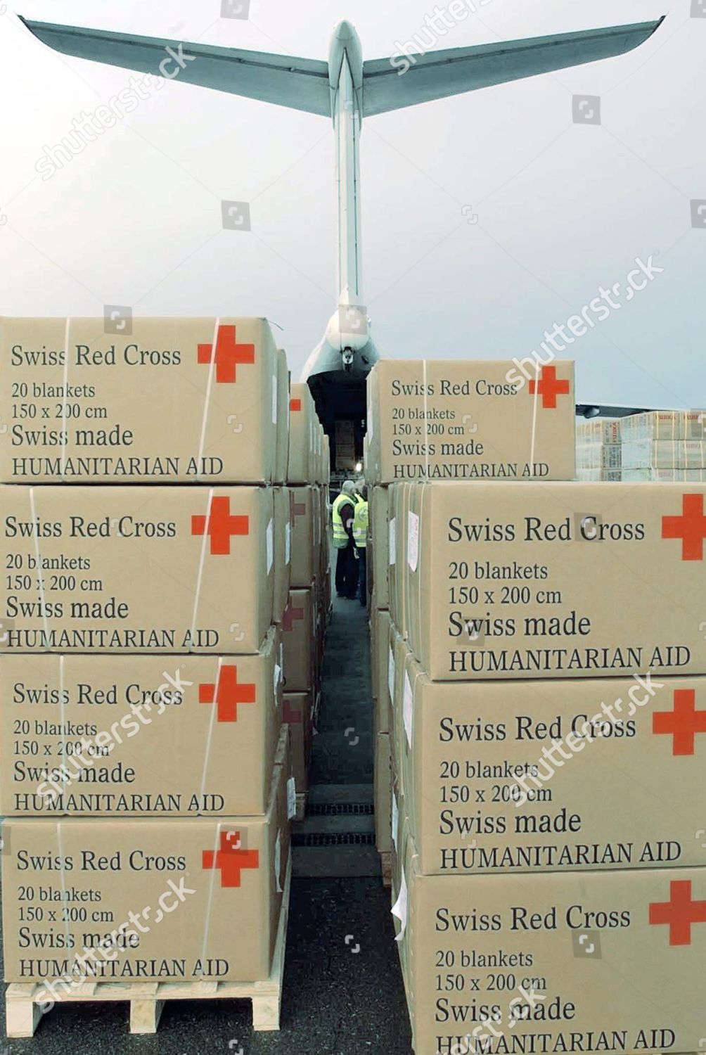 Humanitarian Relief Supplies Swiss Red Cross Editorial Stock Photo ...