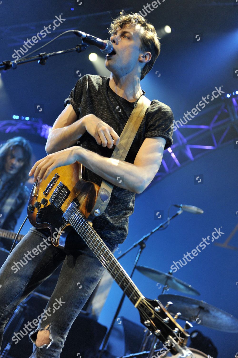 British Singer Johnny Borrell Performs His Editorial Stock Photo ...