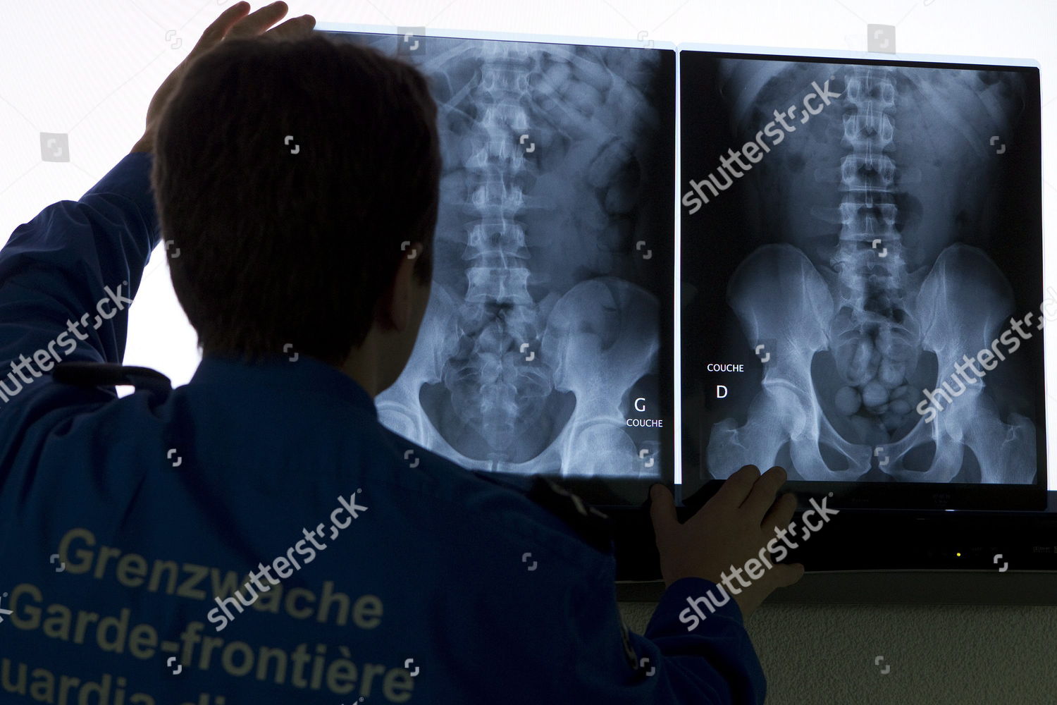 Swiss Border Guard Looks Xray Drug Editorial Stock Photo - Stock Image ...