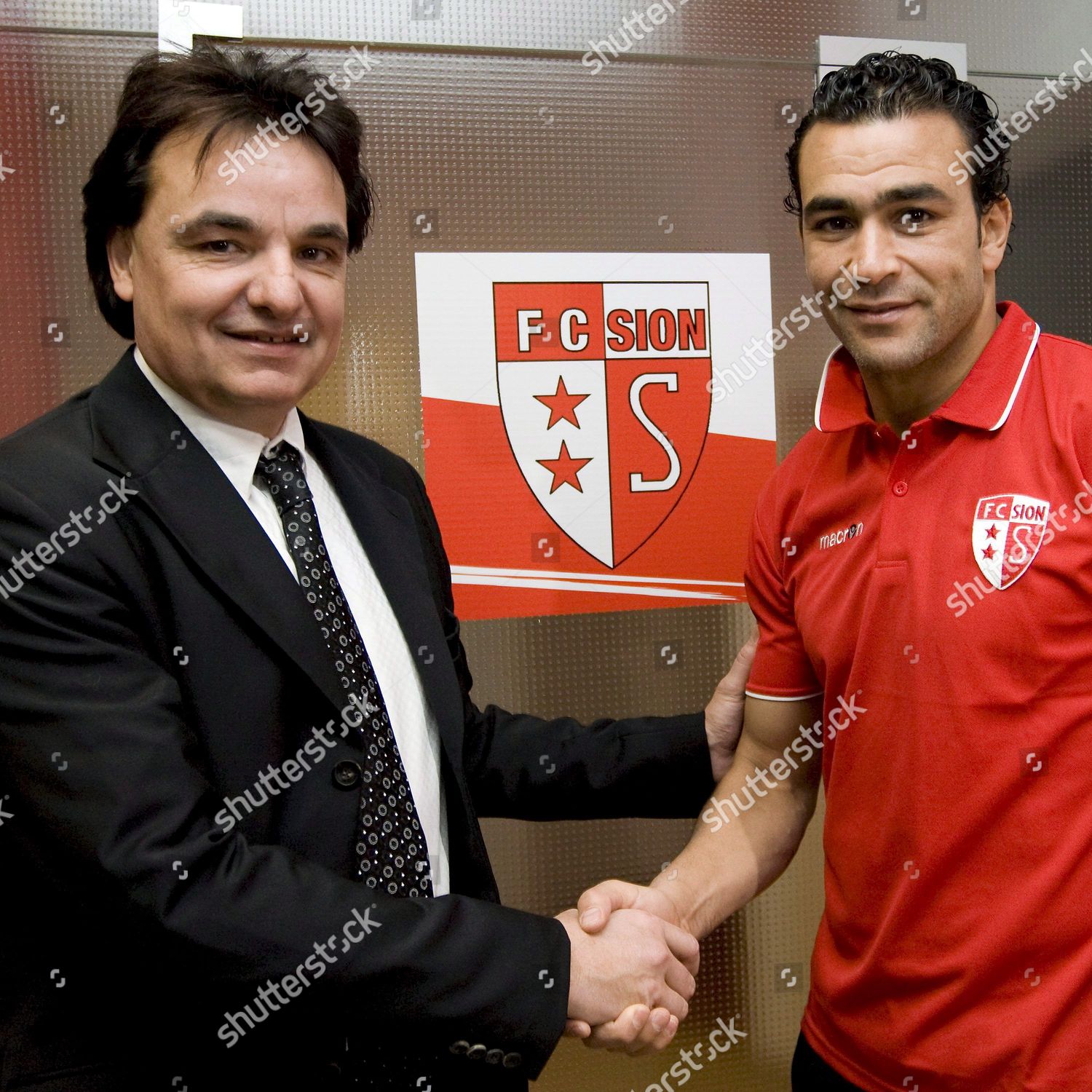 Egypts Goalkeeper Essam Elhadary Right Shakes Editorial Stock Photo ...