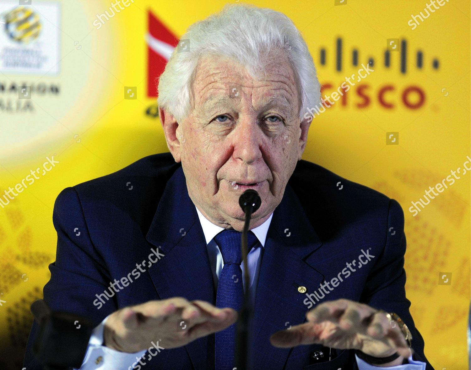 Frank Lowy Australian Ffa Chairman Speaks Editorial Stock Photo - Stock ...
