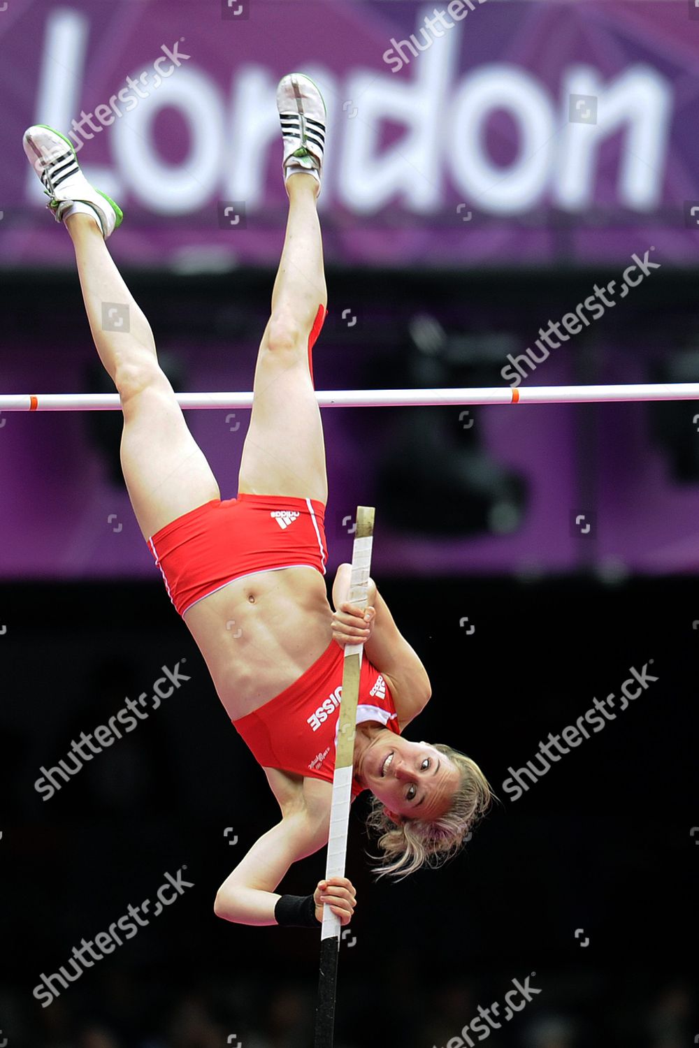 Switzerlands Nicole Buechler Competes Womens Pole Editorial Stock Photo ...