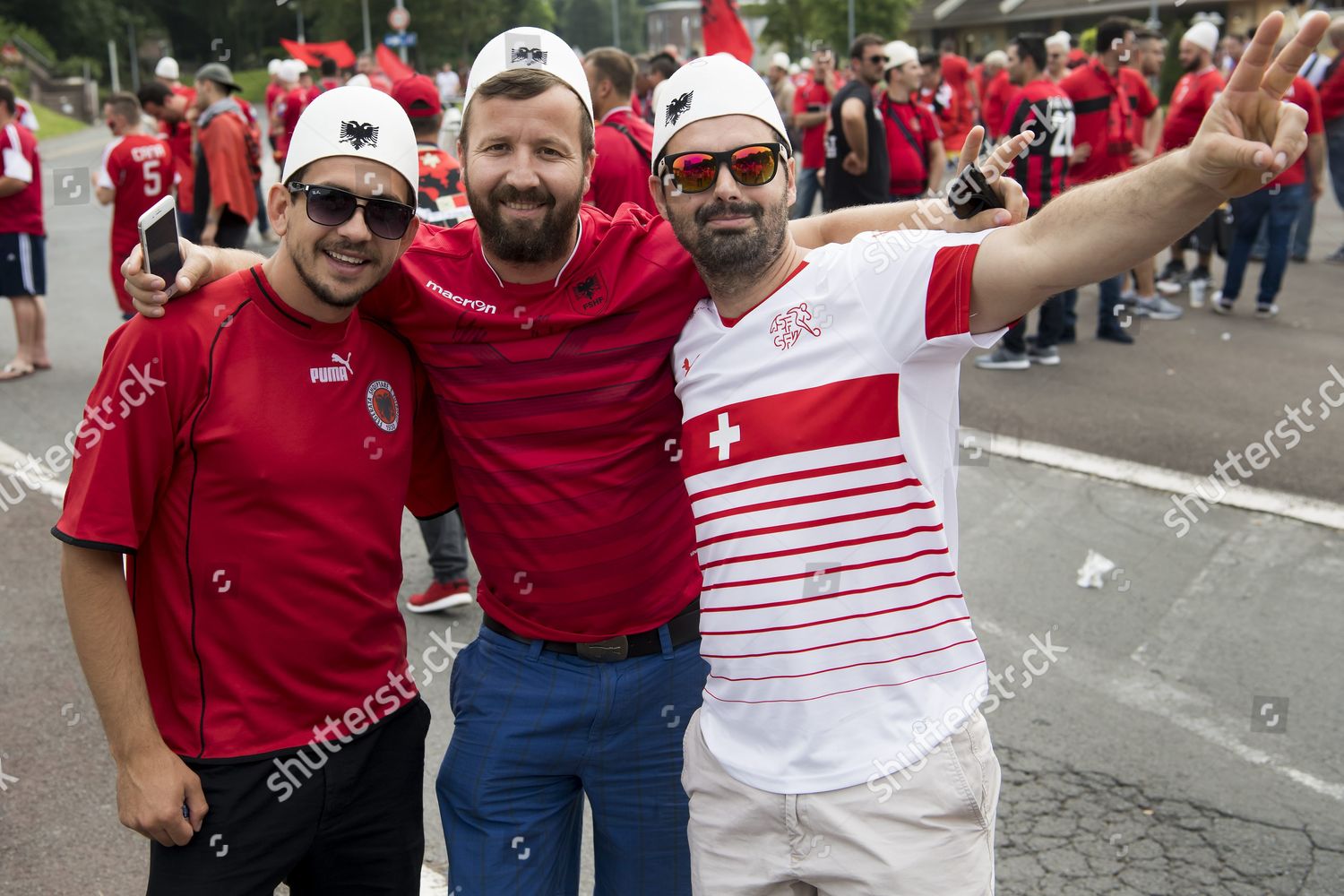 Swiss Albanian Fans React Before Uefa Editorial Stock Photo - Stock Image | Shutterstock