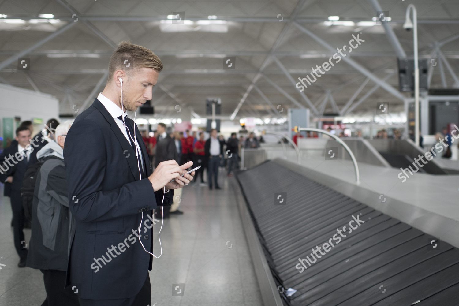 Fc Basels Marc Janko Arrives London Editorial Stock Photo - Stock Image ...