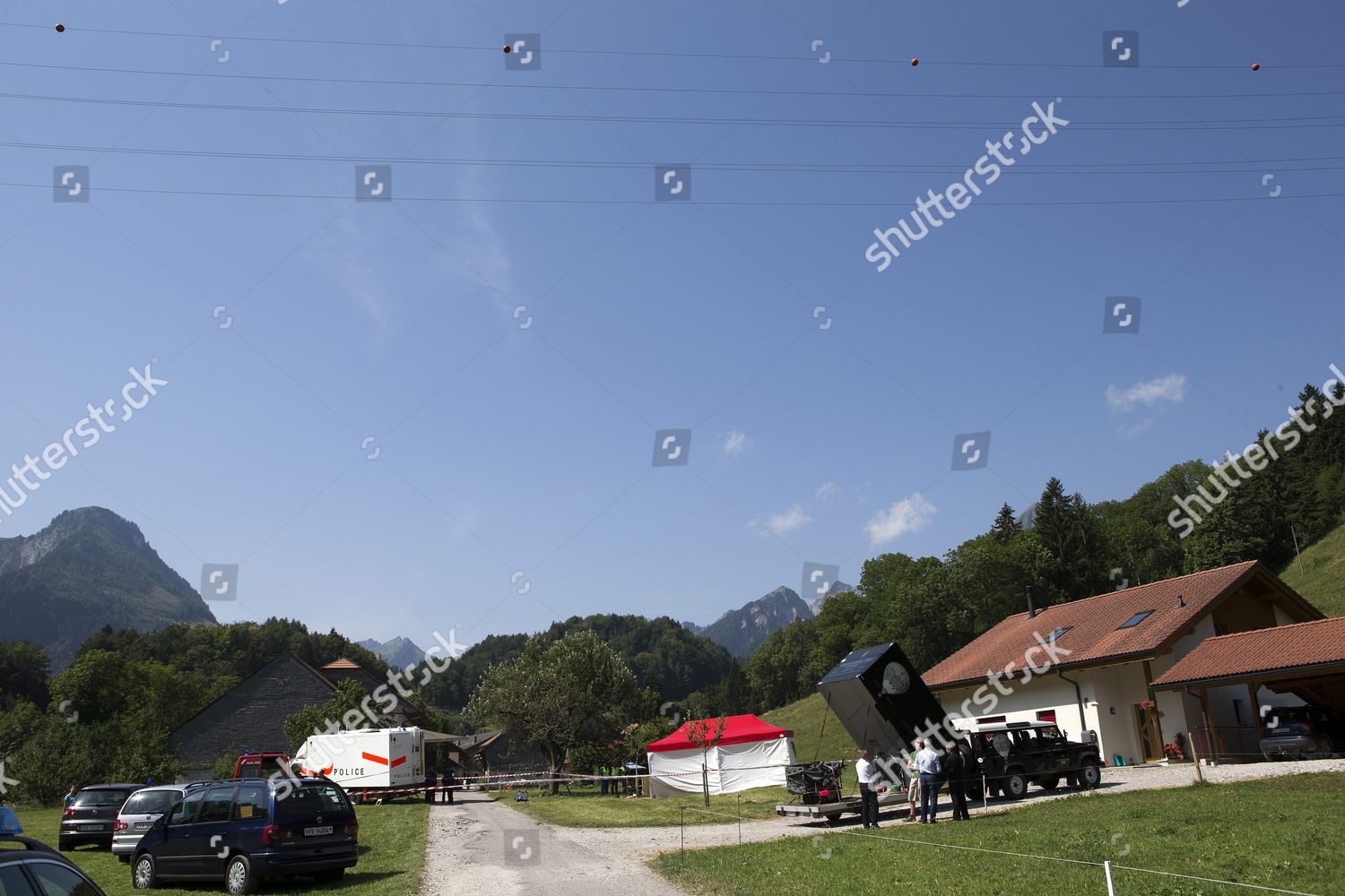 Swiss Police Officers Inspect Gondola Hot Editorial Stock Photo - Stock ...