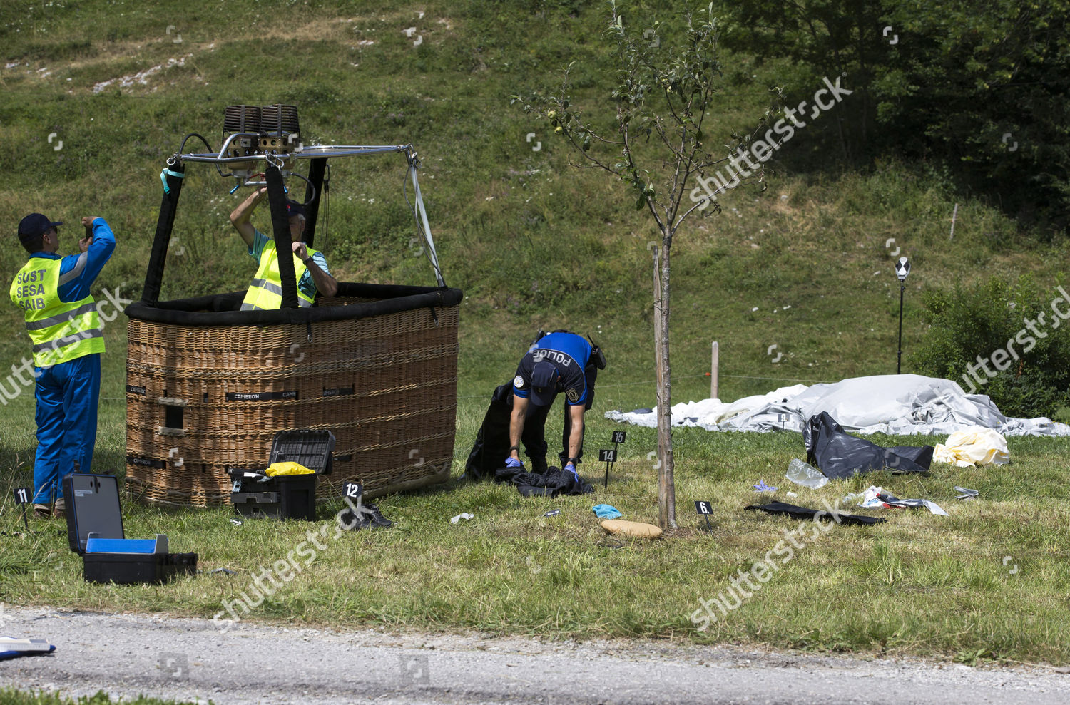 Swiss Police Officers Inspect Gondola Hot Editorial Stock Photo - Stock ...