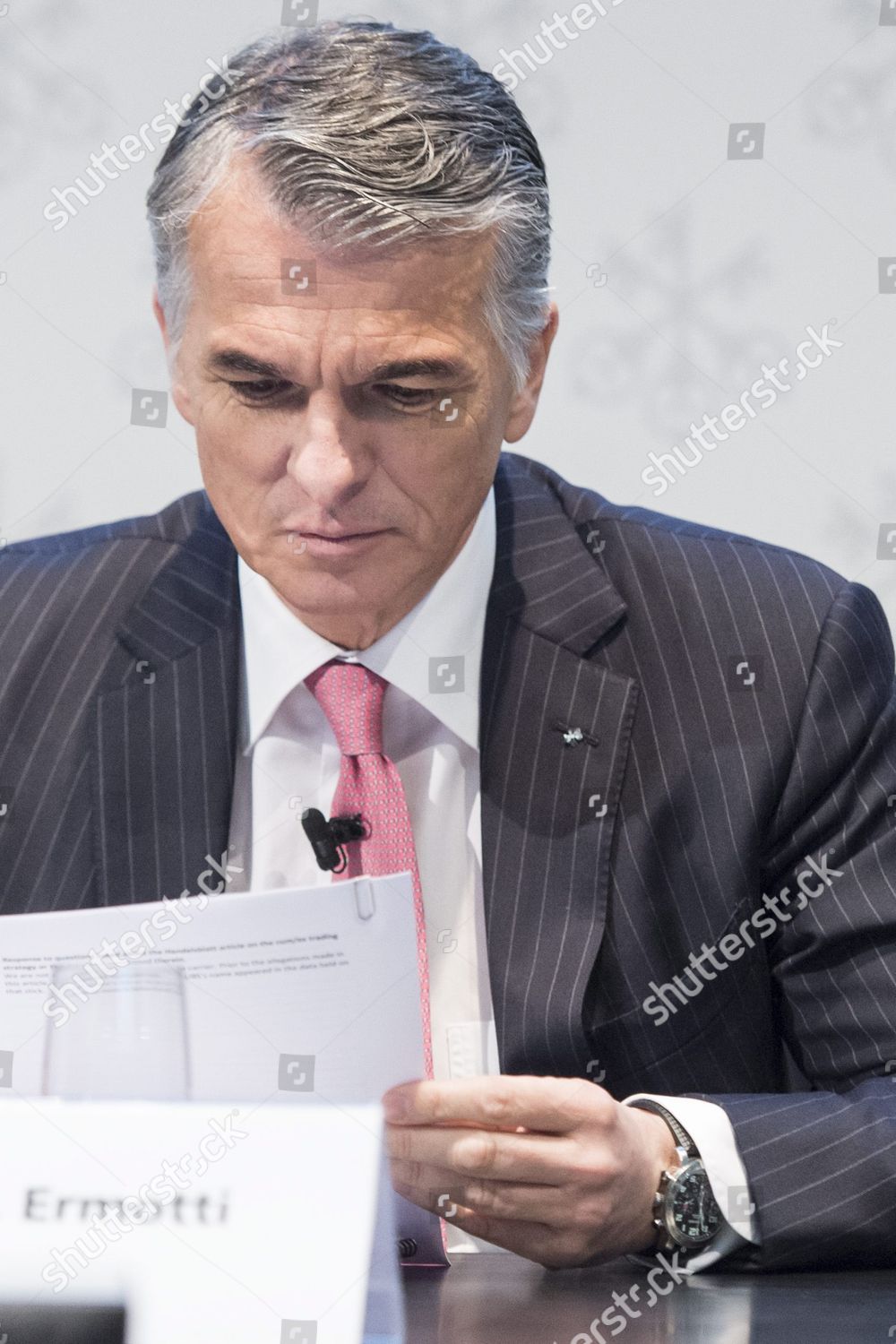 Ceo Switzerlands Ubs Bank Sergio Ermotti Editorial Stock Photo - Stock ...