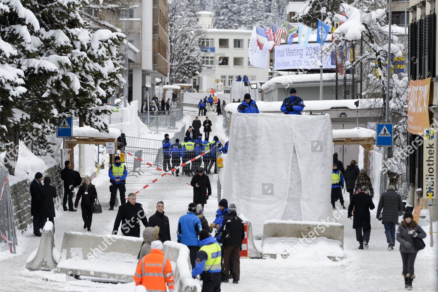 Swiss Police On Duty On Watchtower Editorial Stock Photo - Stock Image ...
