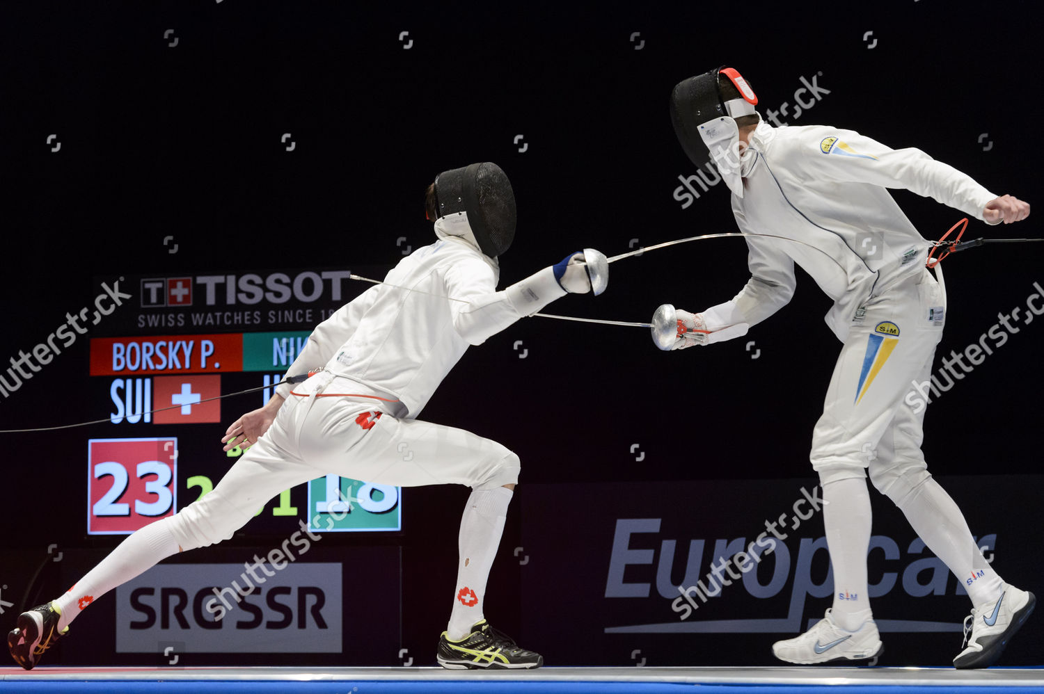 Switzerlands Peer Borsky L Competes Against Editorial Stock Photo ...