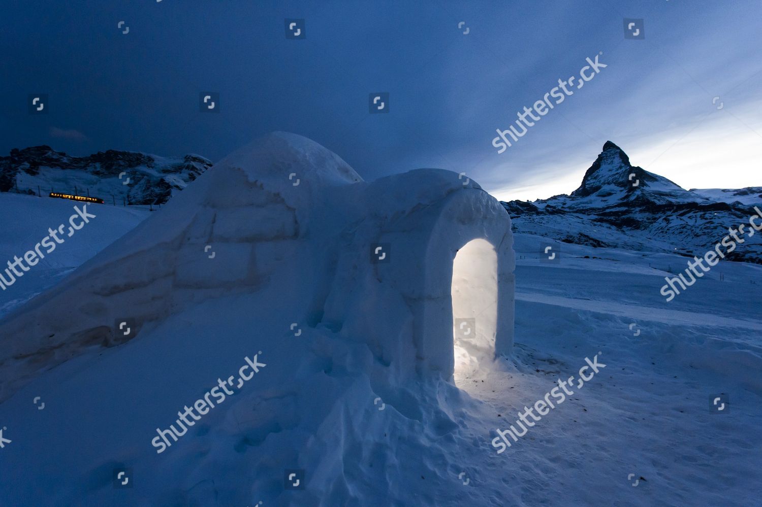 Gornergrat Train L Past Next Igloo Editorial Stock Photo - Stock Image ...