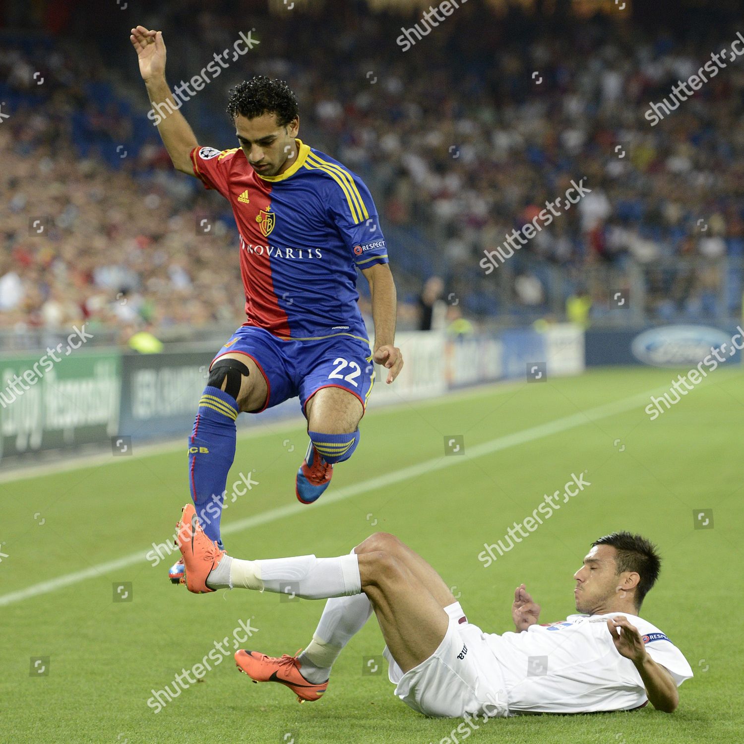 Basels Mohamed Ghaly Salah Left Fights Editorial Stock Photo - Stock ...