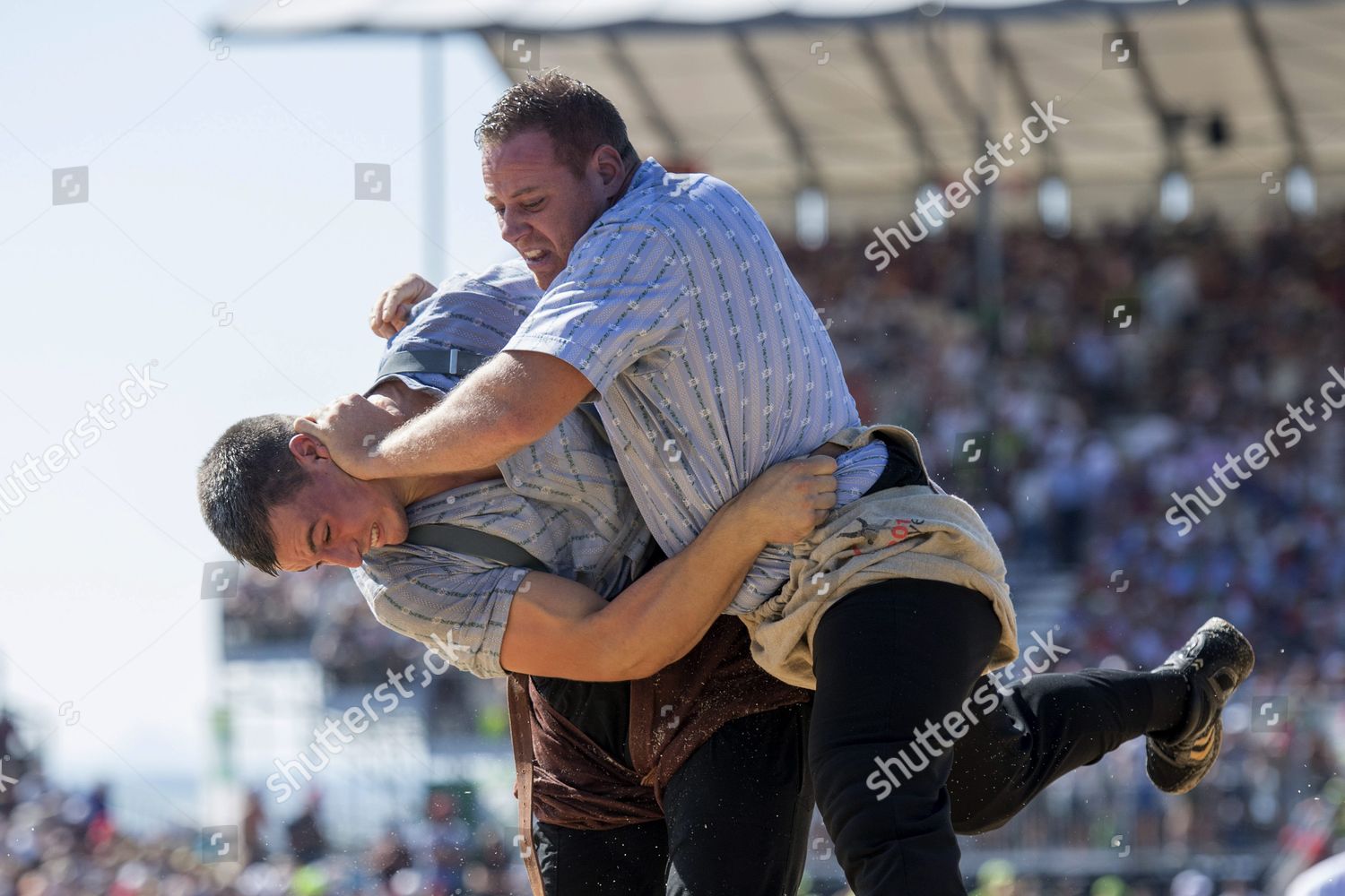 Simon Anderegg R Fights Against Samuel Editorial Stock Photo - Stock ...