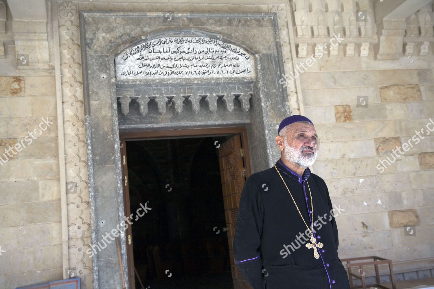 Pastor Ephrem Al Khoury Inspects Damage Editorial Stock Photo - Stock ...
