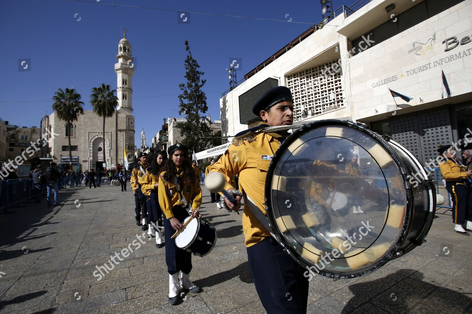 Palestinian Scouts March Custos Holy Land Editorial Stock Photo - Stock ...