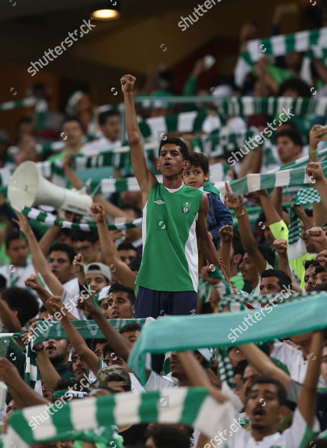 Alahli Fans Cheer Their Team During Editorial Stock Photo - Stock Image ...